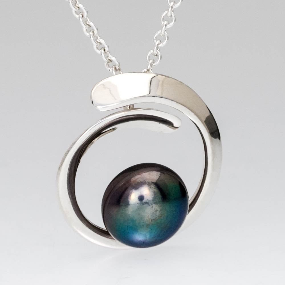 Pendant - Overlap - Black Pearl - ARG – ZFolio